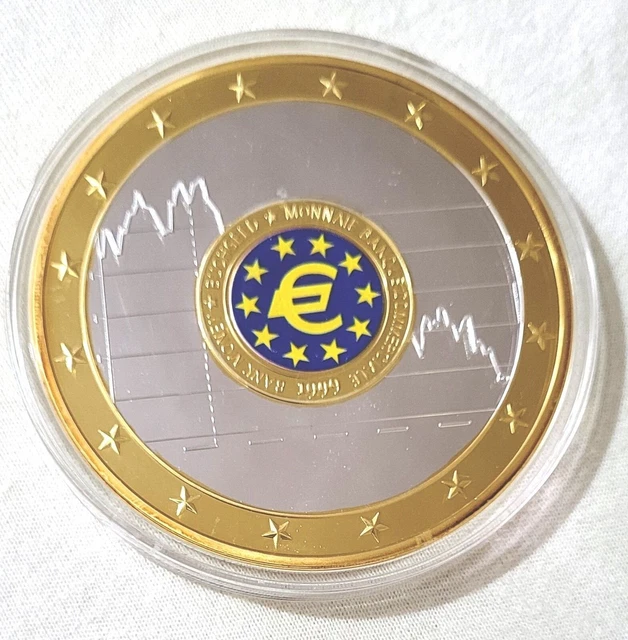 (2/25-1) EURO-GIGANTEN BUCHGELD MEDAILLE PP 70mm 110g Kapsel ungeöffnet wie neu EUR 12,00 ...